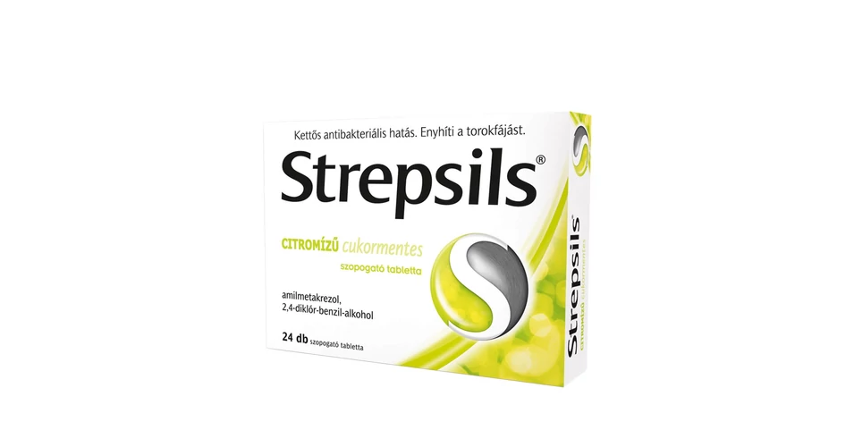 STREPSILS CITROMÍZŰ CUKORMENTES SZOPOGATÓ TABLETTA 24X